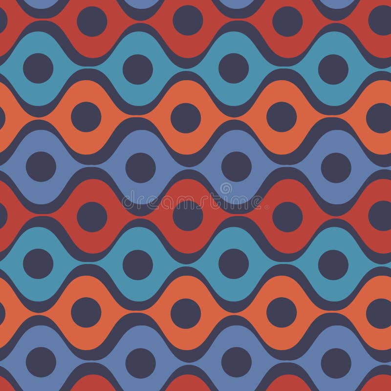 Stylized Waves and Circles between Them. Wallpapers, Textiles, Packaging, Background for ...