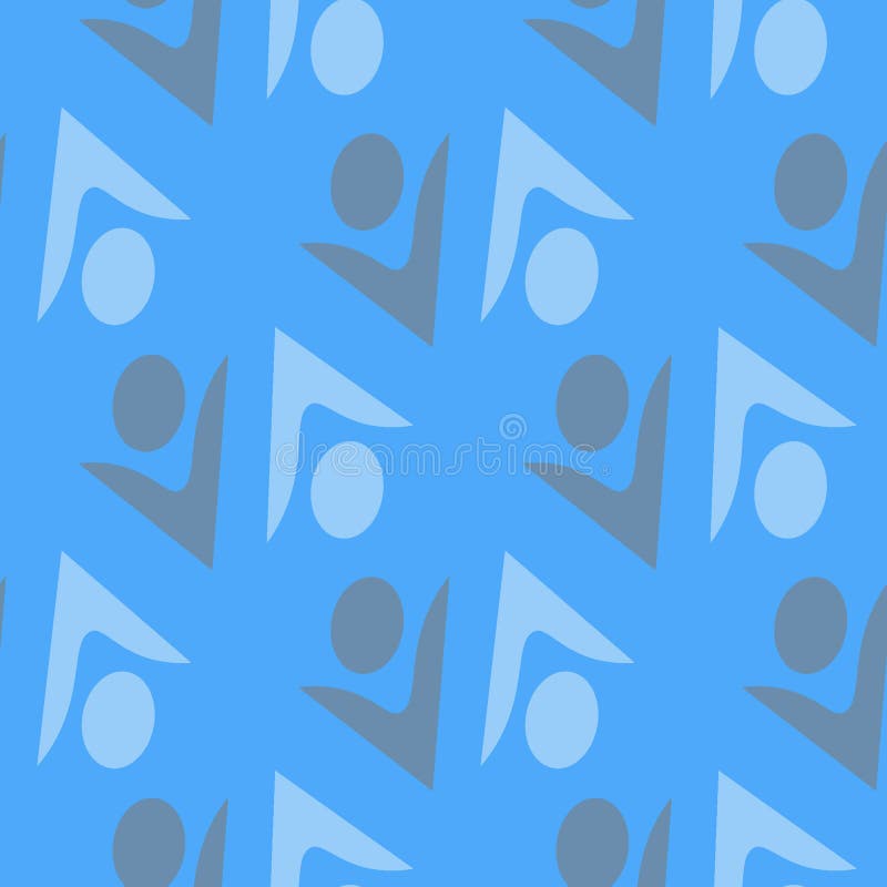 Seamless Pattern, Endless Texture on a Square Background - Stylized Men ...