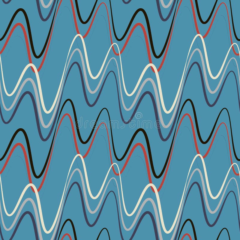 Sound Waves Seamless Pattern Wallpaper Stock Illustrations – 368 Sound ...