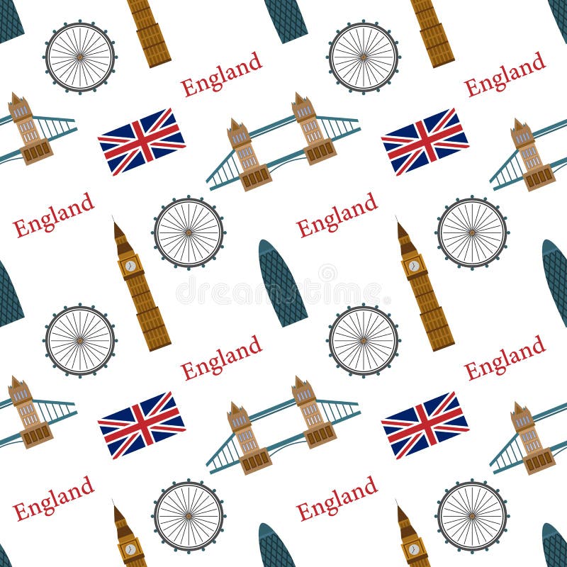 England seamless Pattern 1 editorial image. Illustration of church ...