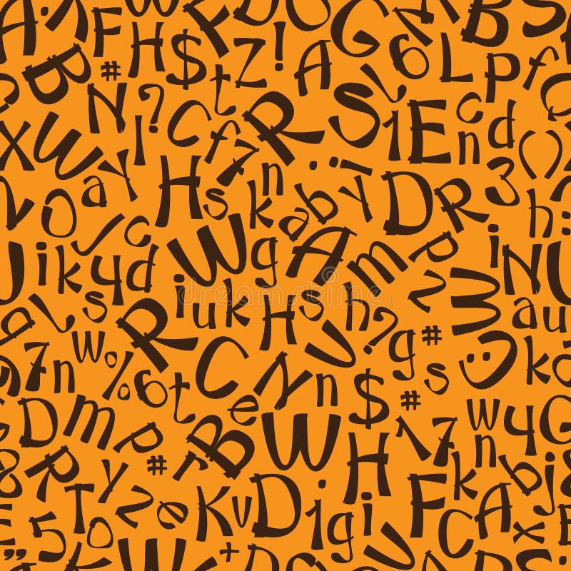 Seamless Pattern English Alphabet Stock Vector - Illustration of type ...