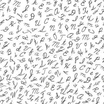 Cursive Letters Seamless Stock Illustrations – 120 Cursive Letters ...