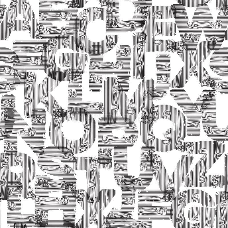 Seamless Pattern of English Letters with a Textile Texture Stock Vector ...