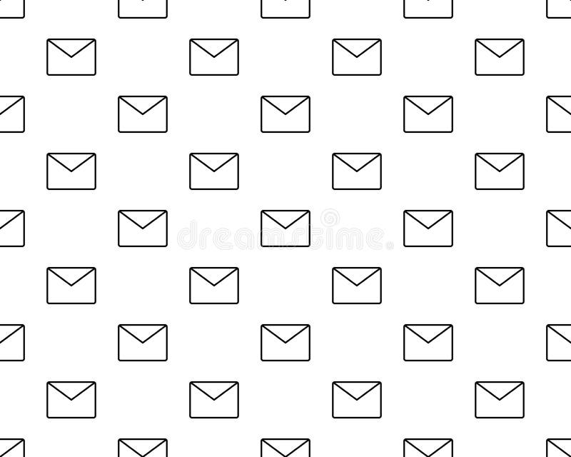 Seamless Pattern with Envelopes Flat Line Icons. Mail Background ... Seamless Pattern with Envelopes Flat Line Icons. Mail Background ...