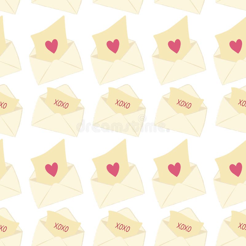 Seamless Pattern with Envelopes for Valentines Day Stock Vector ... Seamless Pattern with Envelopes for Valentines Day Stock Vector ...
