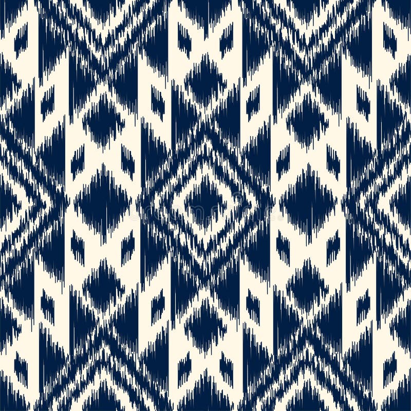 Seamless Pattern Ethnic Abstract Background Round Ikat Patterngeometric ...
