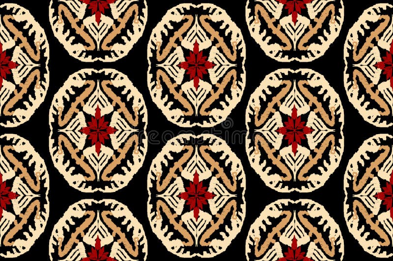 Seamless Pattern.ethnic Oriental Pattern Traditional on Black ...