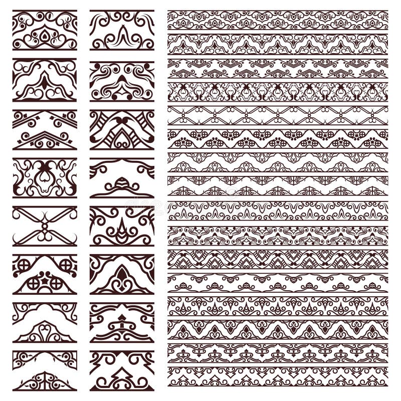 Seamless Pattern.ethnic Traditional.frame Vector.border Certificate ...