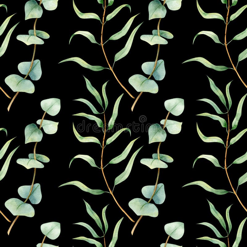 Seamless Pattern Eucalyptus for Fabric, Wedding Invitation, Card ...