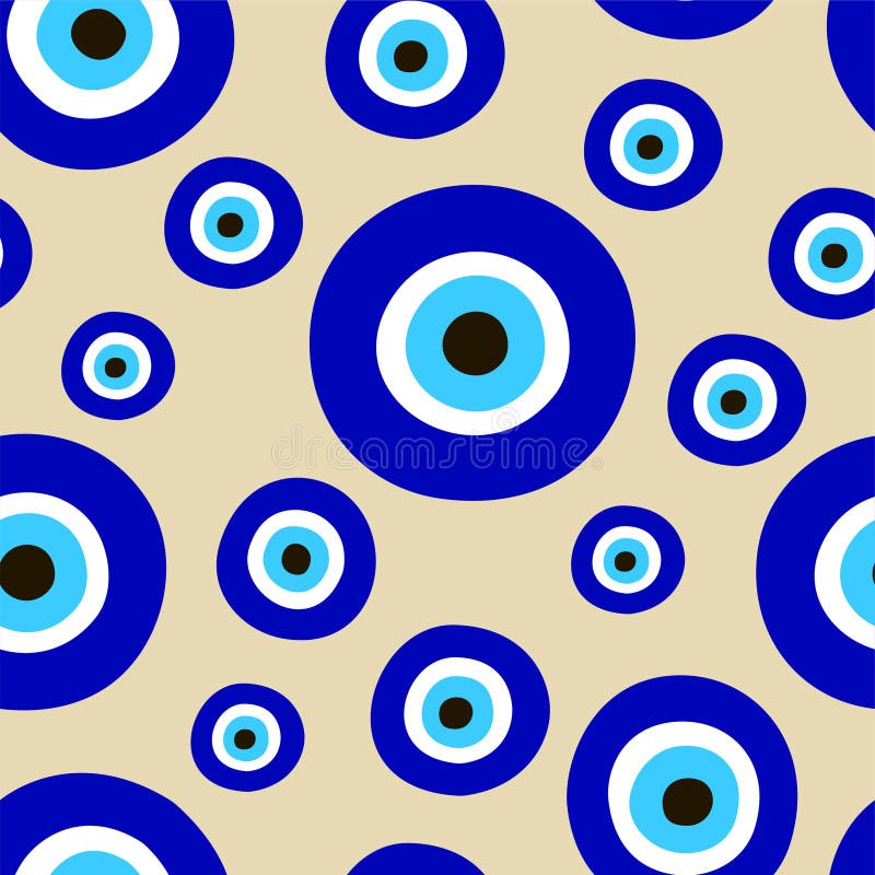 Seamless Pattern with Evil Eyes. Symbol of Protection Turkey, Greece ...