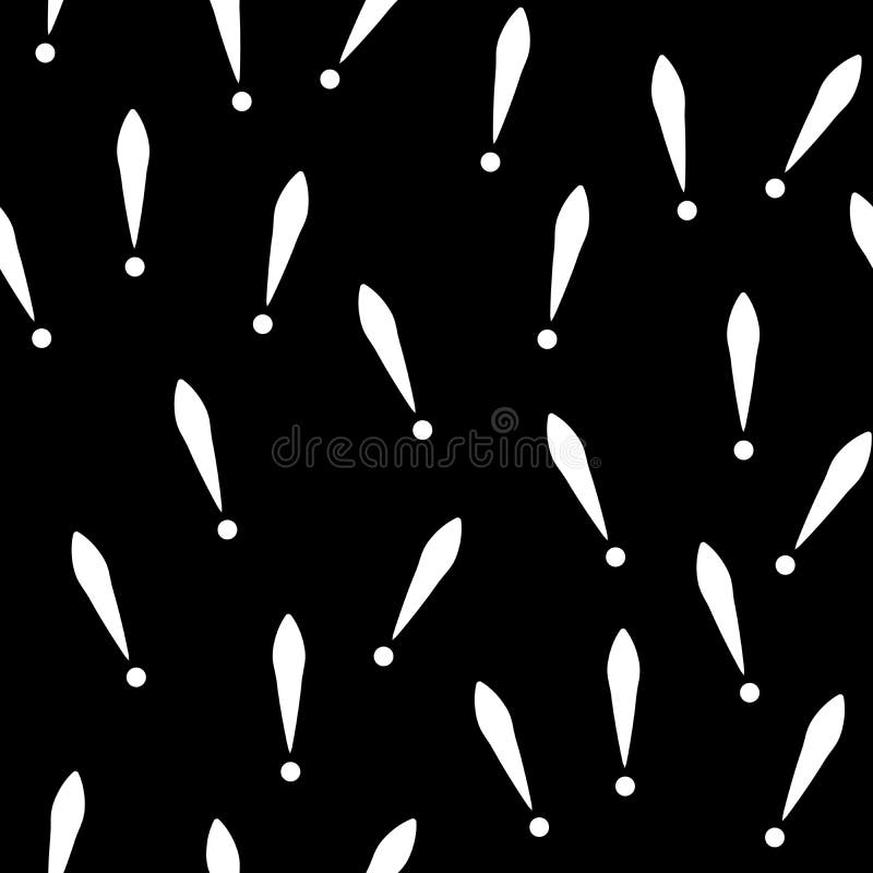 Seamless Pattern of Exclamation Marks Colored White Black Background ...