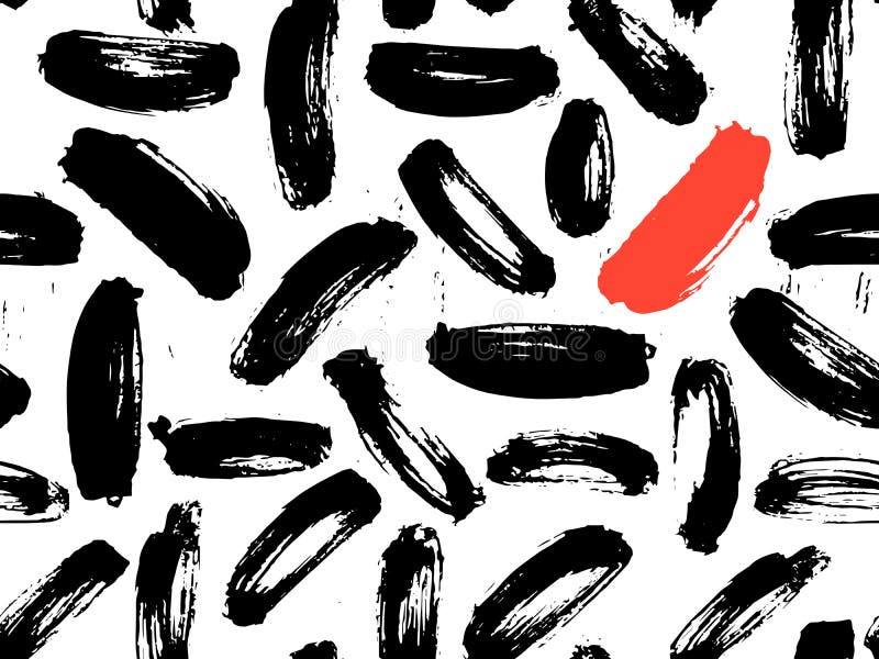 Monochrome Seamless Pattern for Fabric Design. Water Splash Paint ...