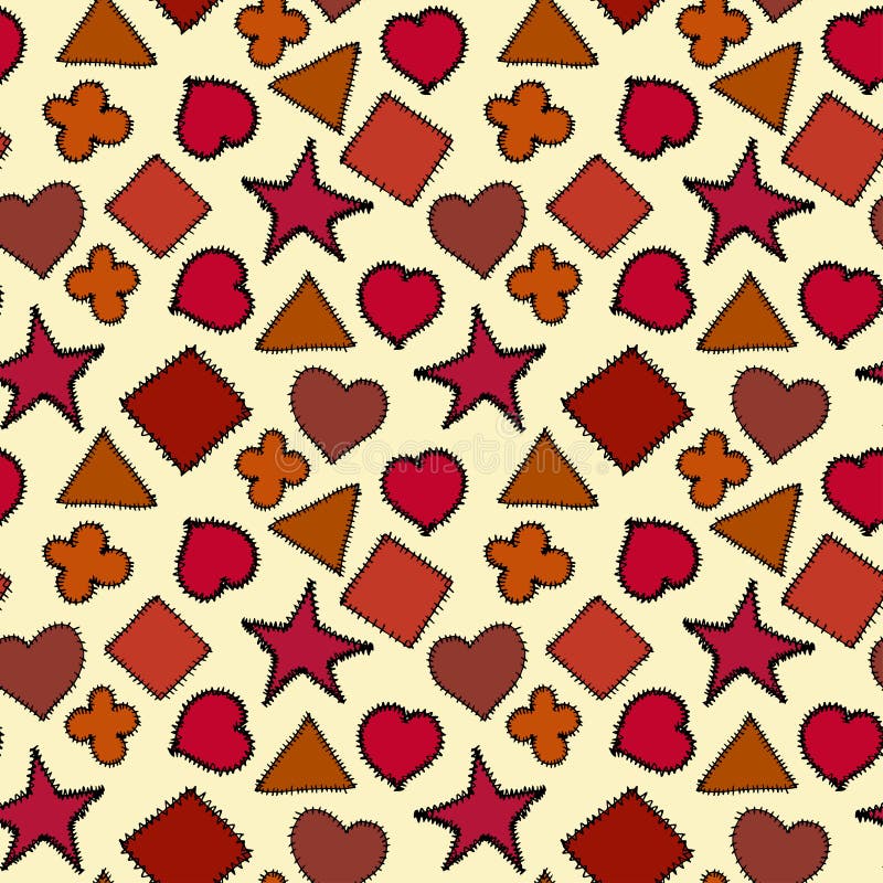 Fabric Pieces Seamless Pattern Stock Vector - Illustration of home ...