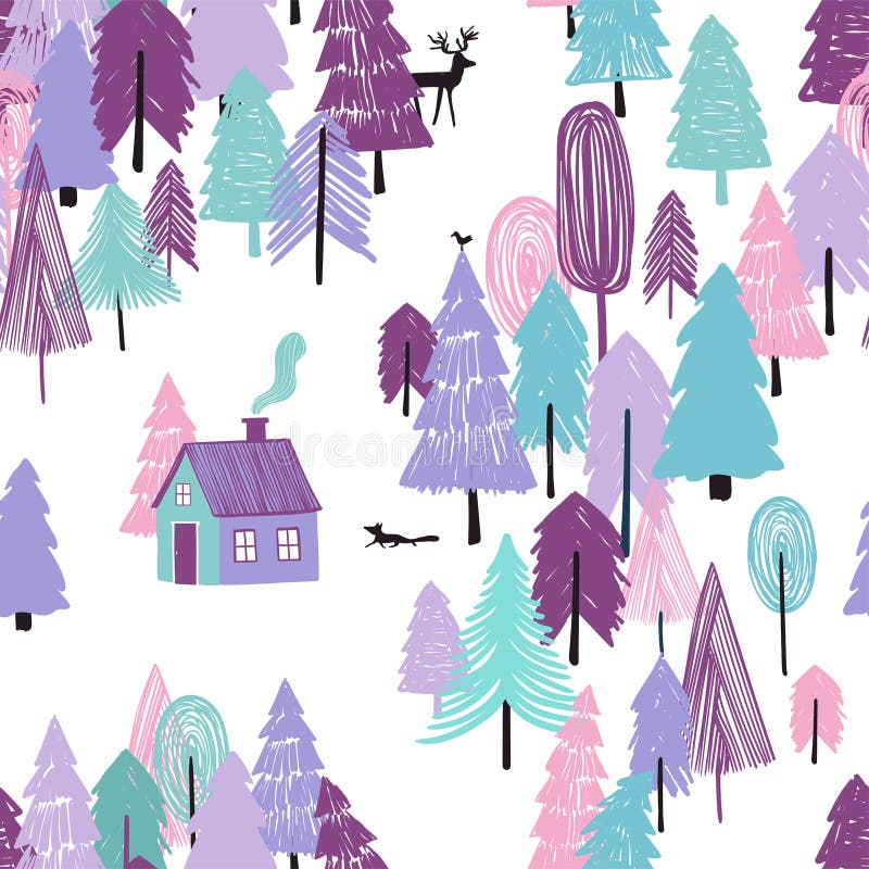 Fairy Forest Pattern Stock Illustrations – 7,155 Fairy Forest Pattern ...