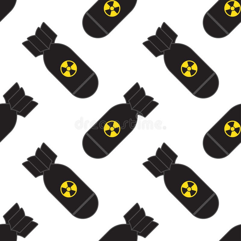 Falling Bombs Against the Dark Sky. Atom Bomb Stock Illustration ...