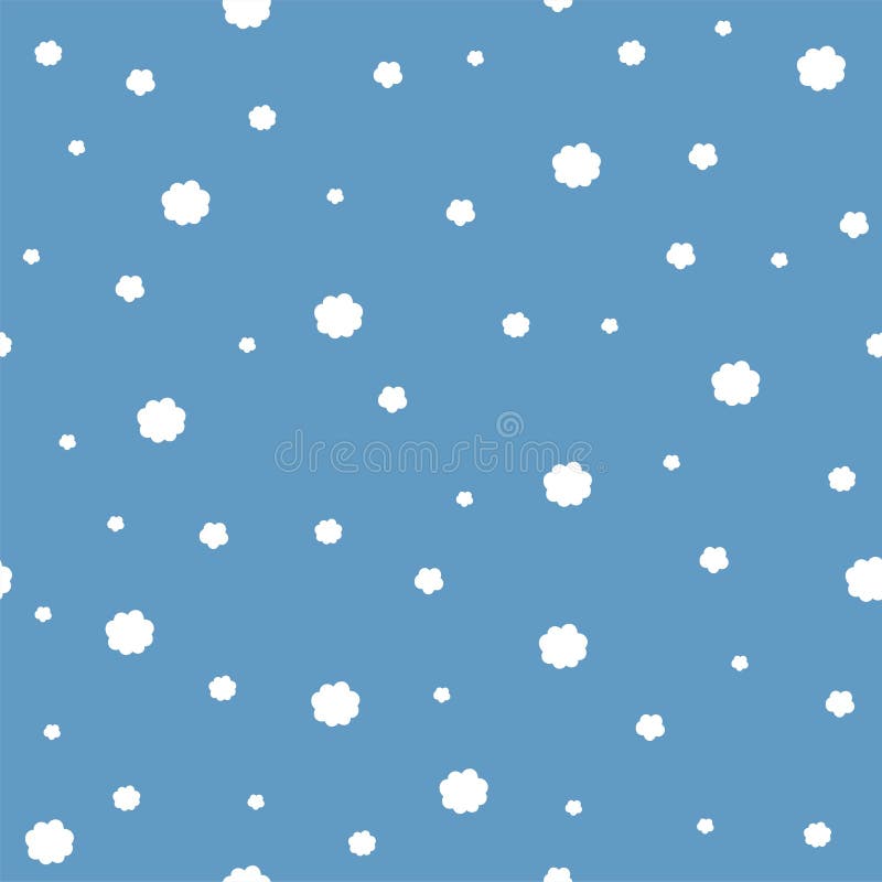 Seamless Pattern of Falling Snow on a Blue Background. Vector Graphics ...