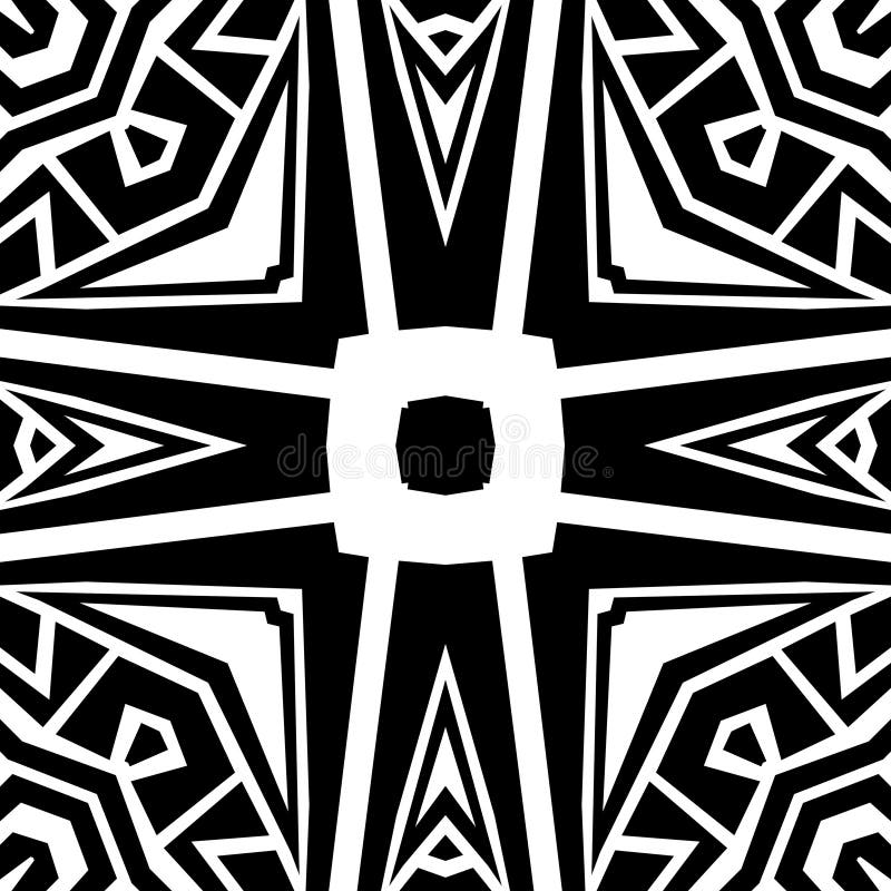 Seamless Pattern with Fancy Ornaments Over White Background Stock ...