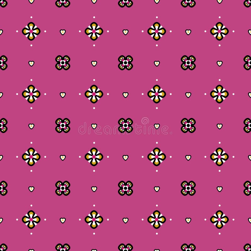 Seamless Pattern in Fantasy Medieval Style with Tiny Styled Elements ...