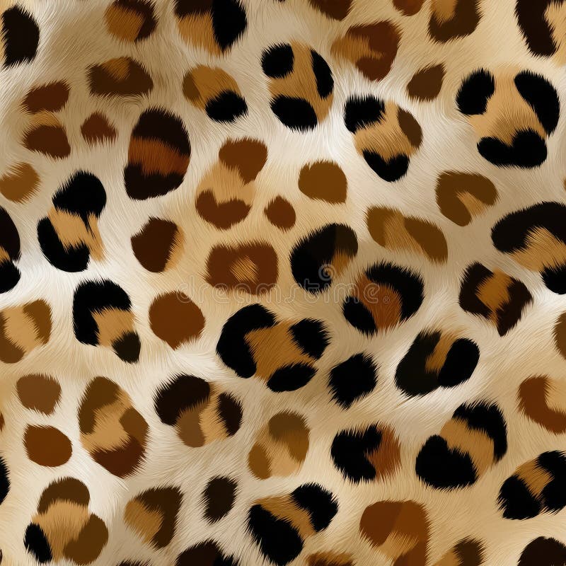 This Seamless Pattern Features Black and Brown Leopard Spots Scattered ...