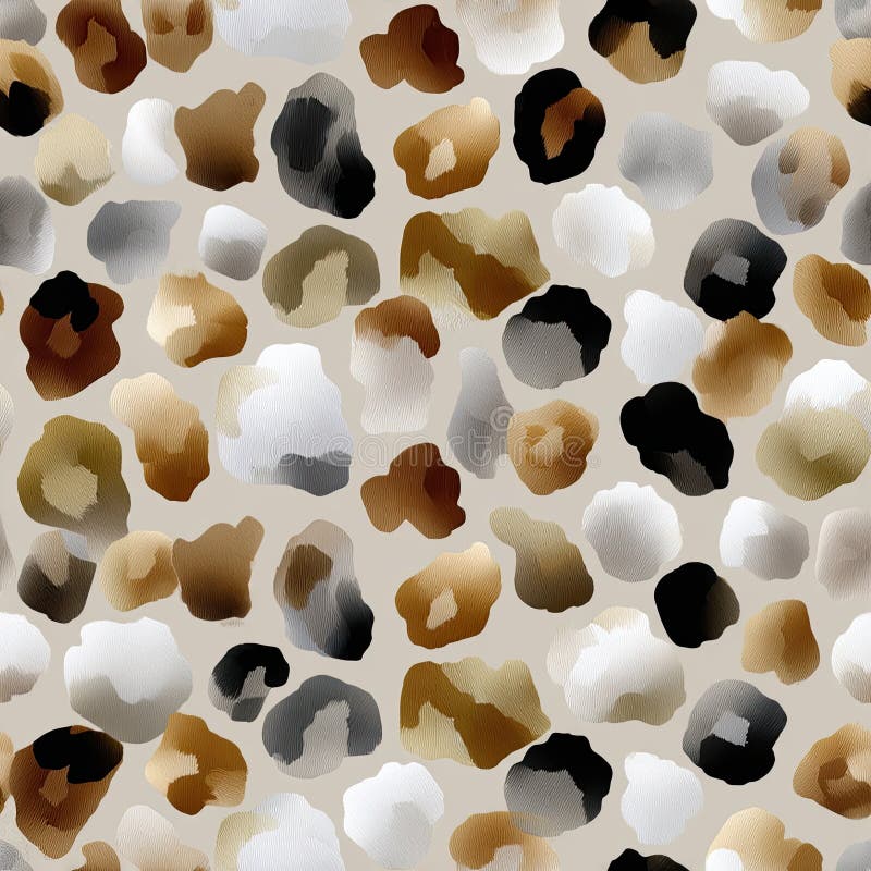 This Seamless Pattern Features Black and Brown Leopard Spots Scattered ...