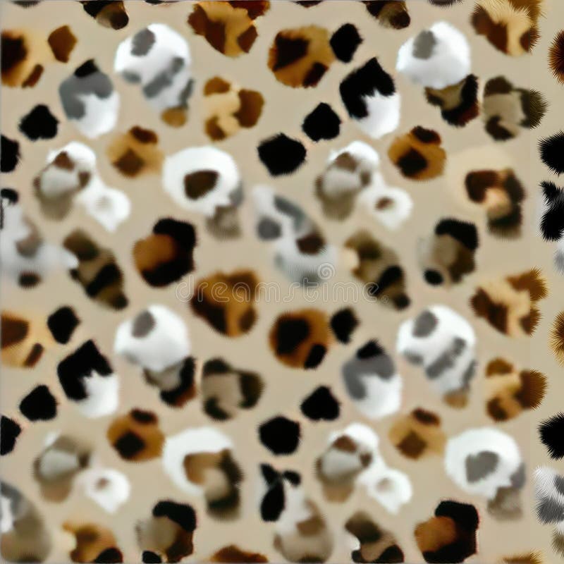 This Seamless Pattern Features Black and Brown Leopard Spots Scattered ...