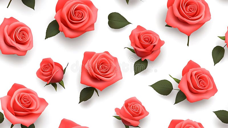 Mini Pink Roses Seamless Pattern for Design Projects Stock Illustration ...