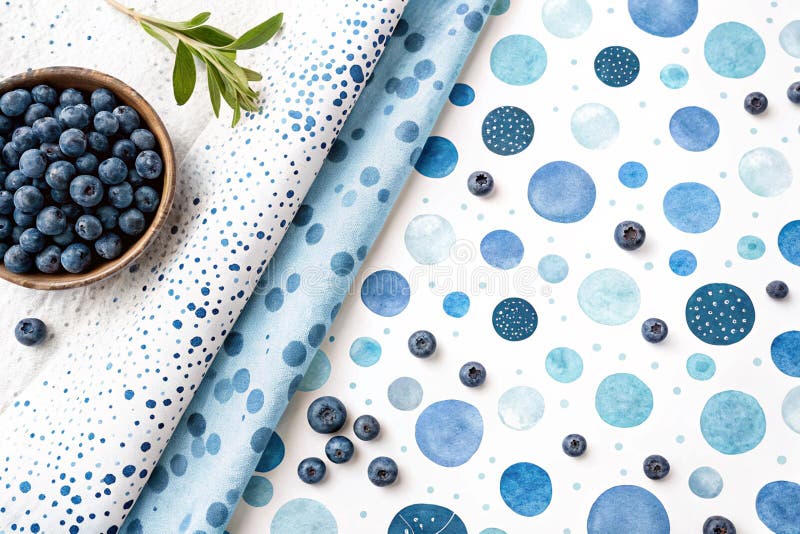 Random Blue Watercolor Spots Seamless Abstract Pattern for Background ...