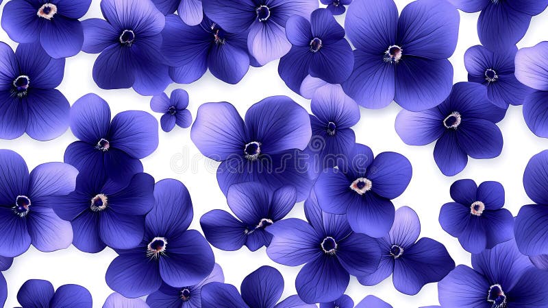 Mini Purple Violets Seamless Pattern Design Stock Illustration ...