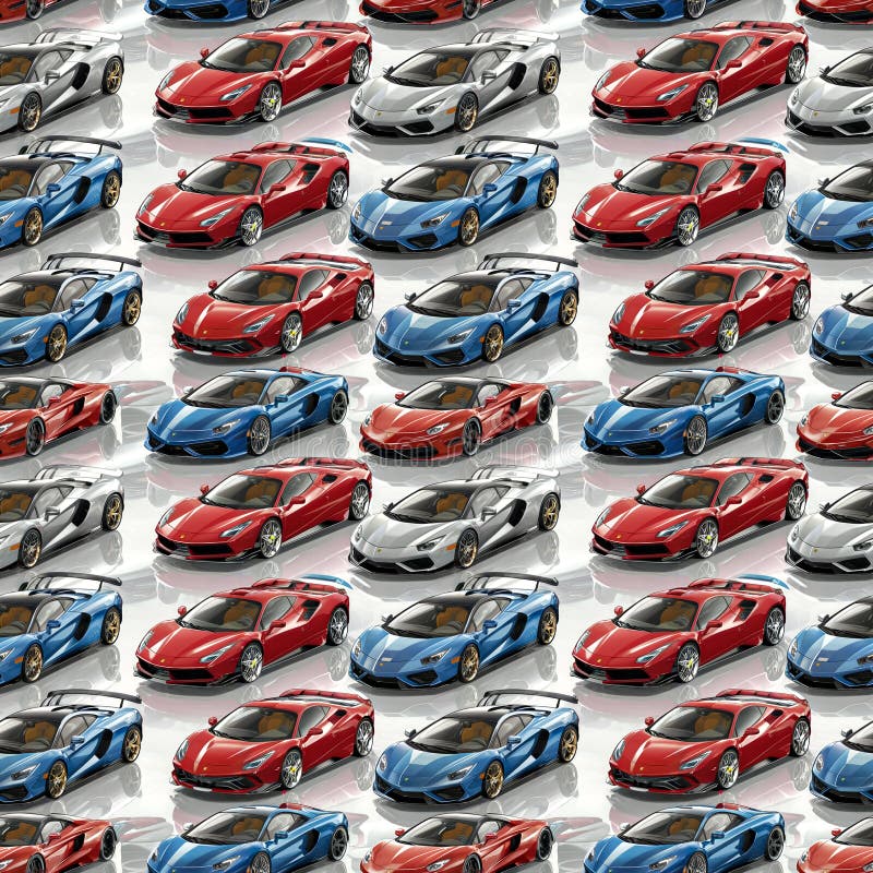 Sports Car Seamless Pattern for Wallpaper. Stock Illustration ...