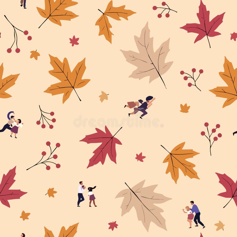 Autumn People Pattern Stock Illustrations – 13,272 Autumn People ...