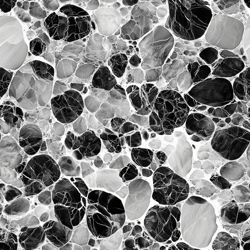 Seamless Pattern Featuring Beautiful Arrangement of Black and White ...