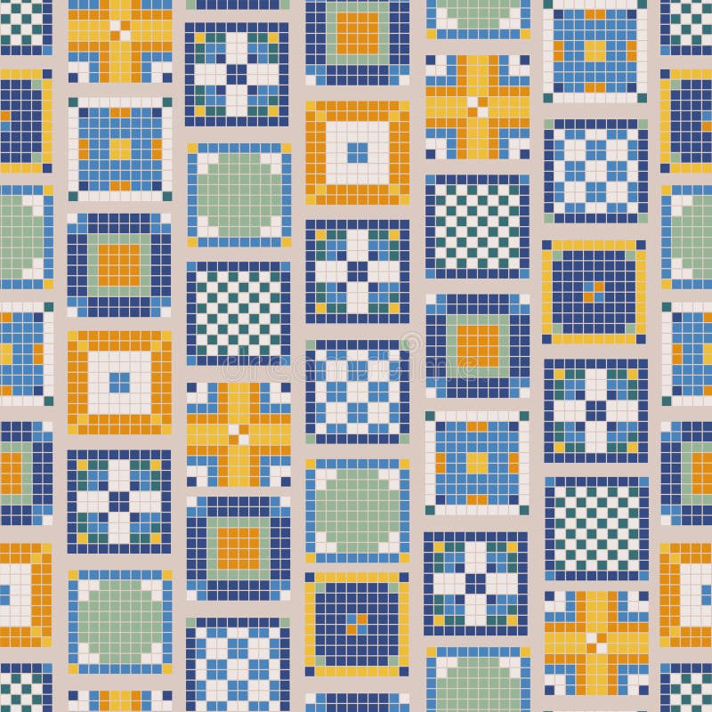 Colorful Square Mosaic Tiles Stock Illustrations – 15,642 Colorful ...