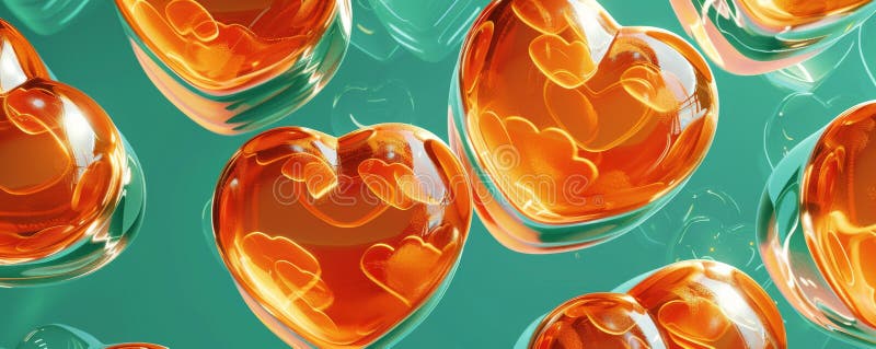 Glowing Amber Hearts Background Stock Photos - Free & Royalty-Free ...