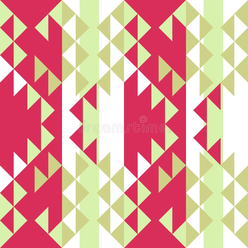 Seamless Pattern with Ethnic Geometric Shapes in Pink Evening Primrose ...