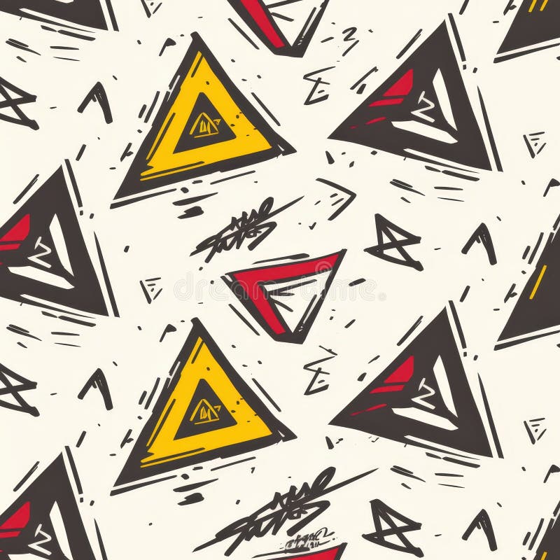 Abstract Triangle Pattern Design Stock Illustration - Illustration of ...
