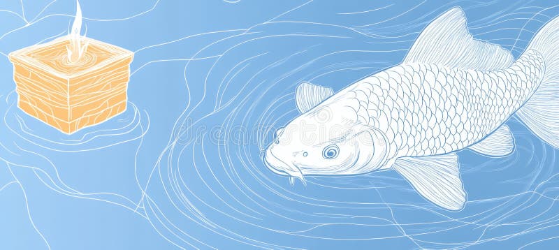 A Seamless Pattern Featuring Japanese and Chinese-inspired Fish Koi ...