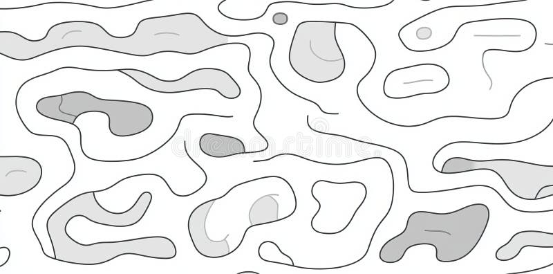 Seamless Pattern Featuring Linear Topography. Topographic Map with ...