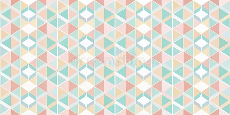 Seamless Pattern of Featuring Soft Geometric Shapes in Pastel Colors ...