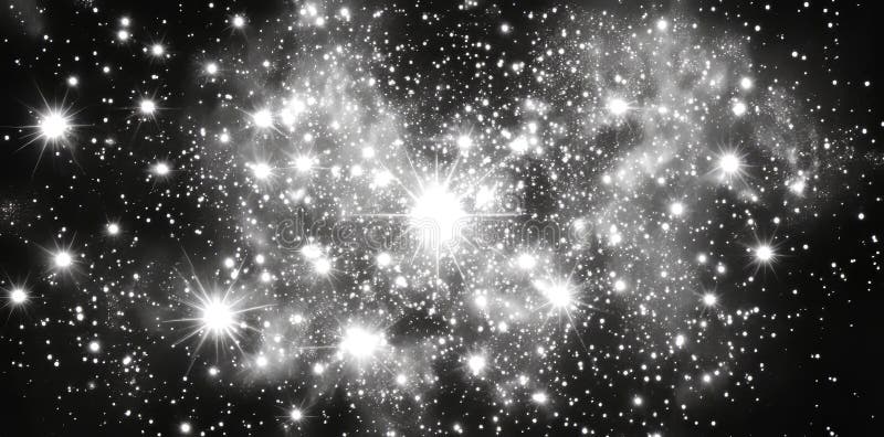 Seamless Pattern Featuring Stars. Hand-drawn Stars Texture Stock Image ...