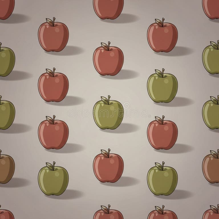 Simple Seamless Apples Stock Illustrations – 1,896 Simple Seamless ...