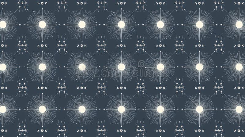 Seamless Pattern Featuring Understated Celestial Motifs with Subtle ...