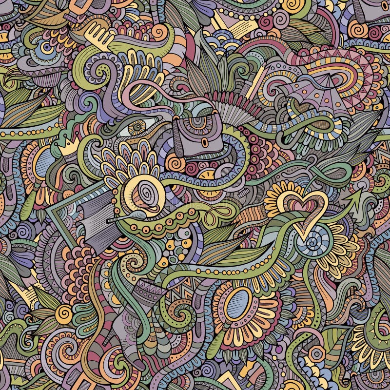 Seamless Pattern with Female Fashion Things Stock Vector - Illustration ...