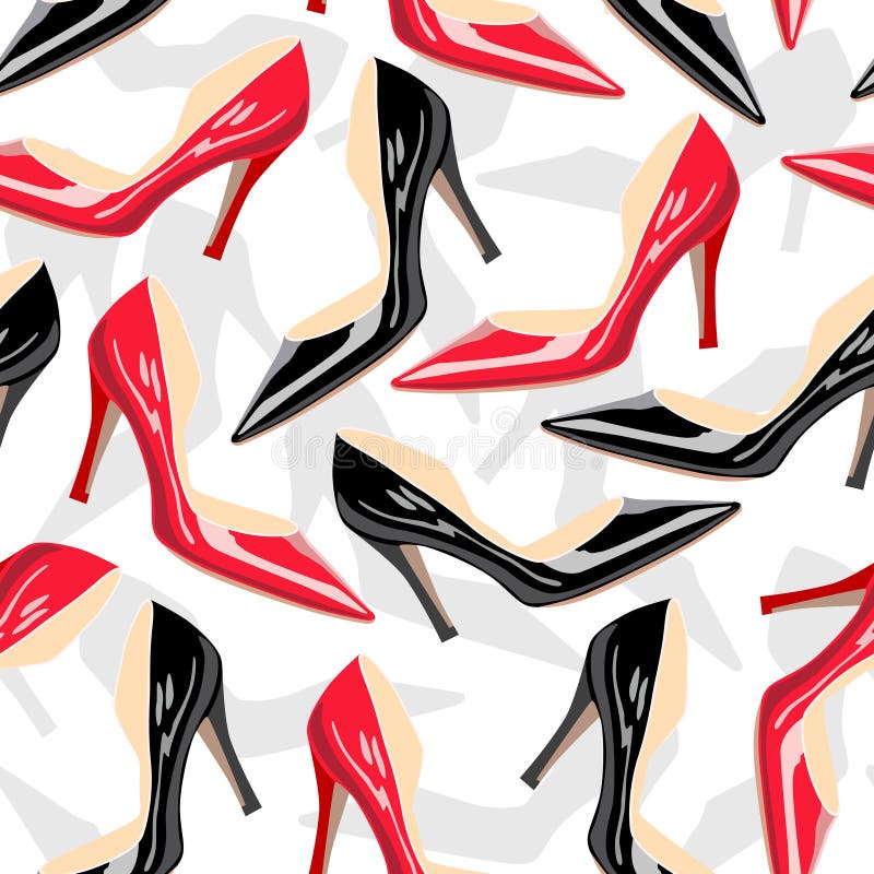 Seamless Dress Shoes Pattern Stock Vector - Illustration of background ...