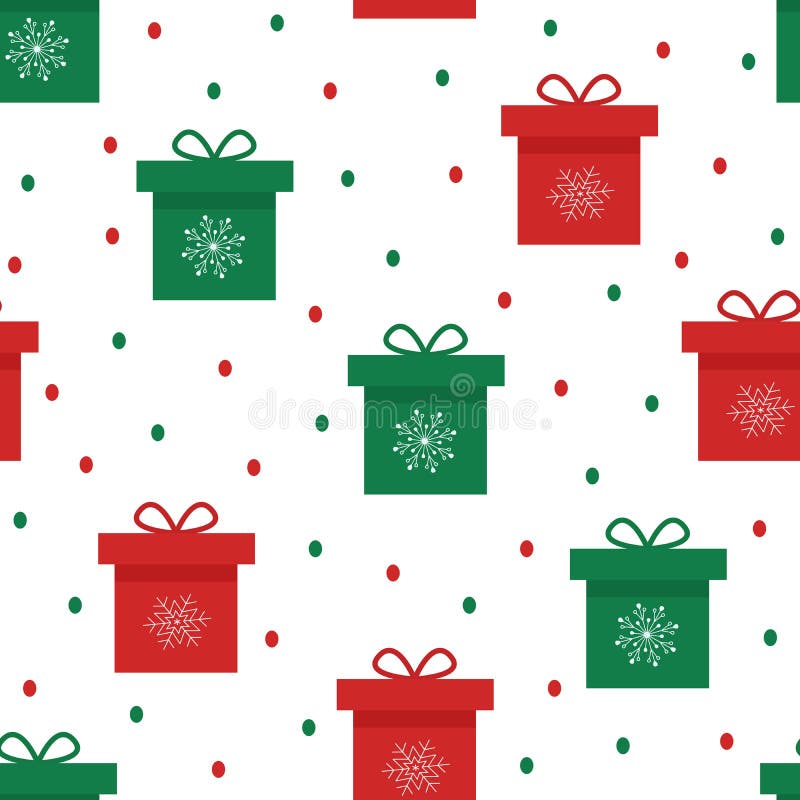 Seamless Pattern of Festive Gift Boxes, Vector Illustration Wallpapers ...