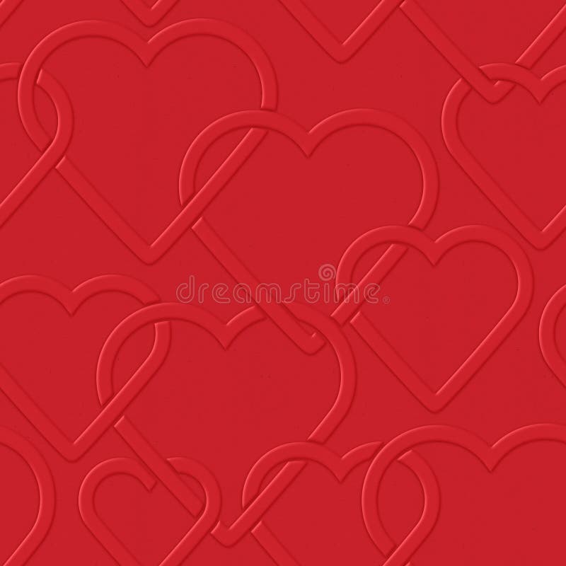 Red linked hearts stock illustration. Illustration of sign - 219266016