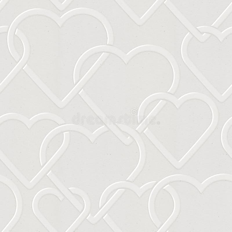 White linked hearts stock illustration. Illustration of symbol - 219266031