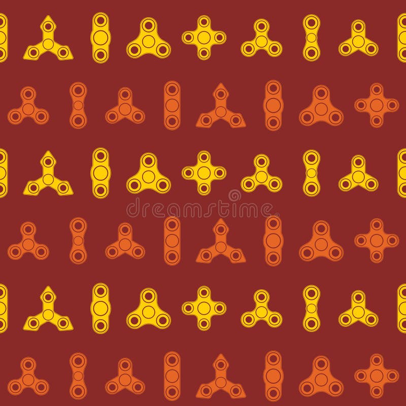 Seamless Pattern with Fidget Spinners Stock Vector - Illustration of ...