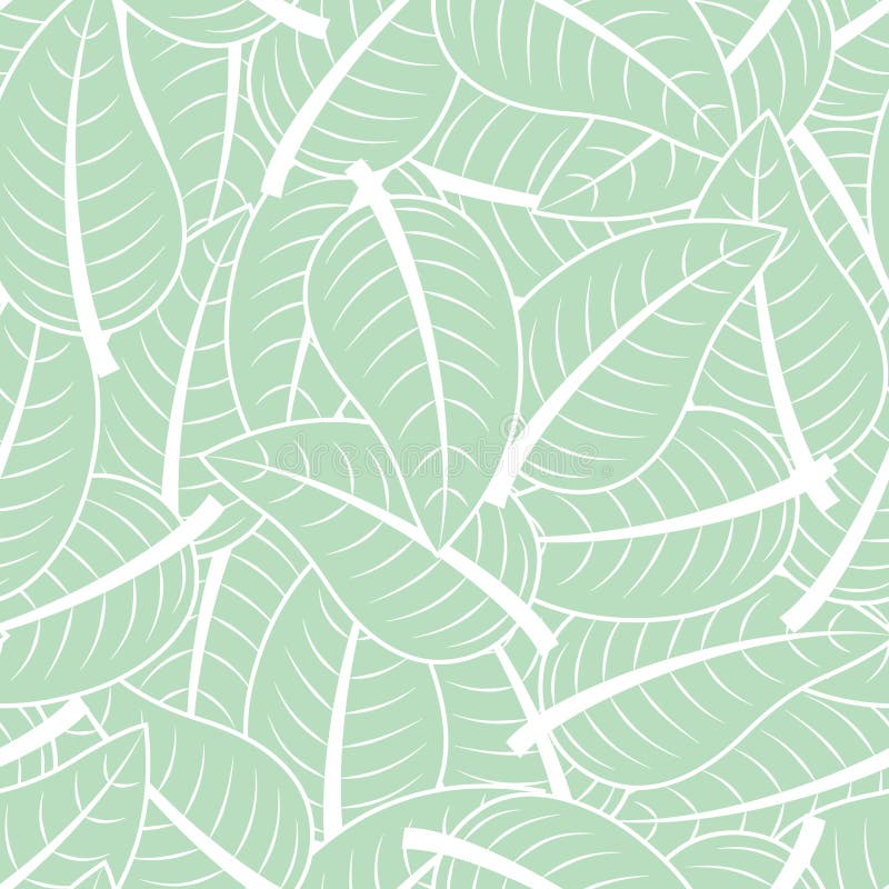 Seamless Pattern of a Field of Green Leaf Stock Vector - Illustration ...