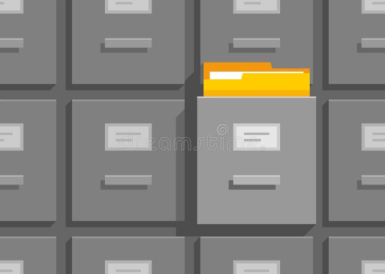 Seamless Pattern with Filing Cabinets Stock Vector - Illustration of ...