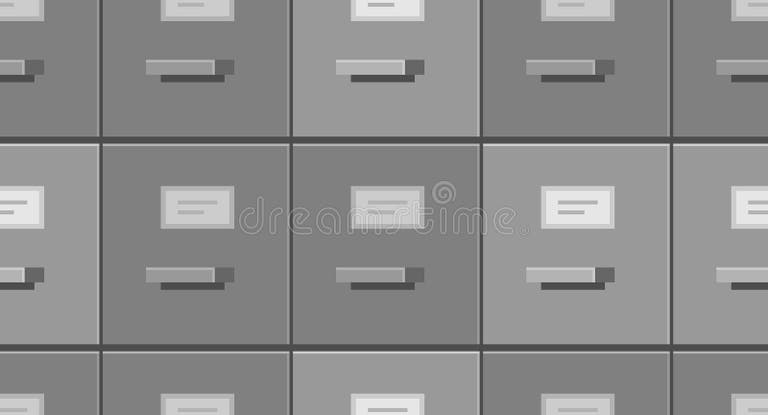 Seamless Pattern with Filing Cabinets Stock Vector - Illustration of ...